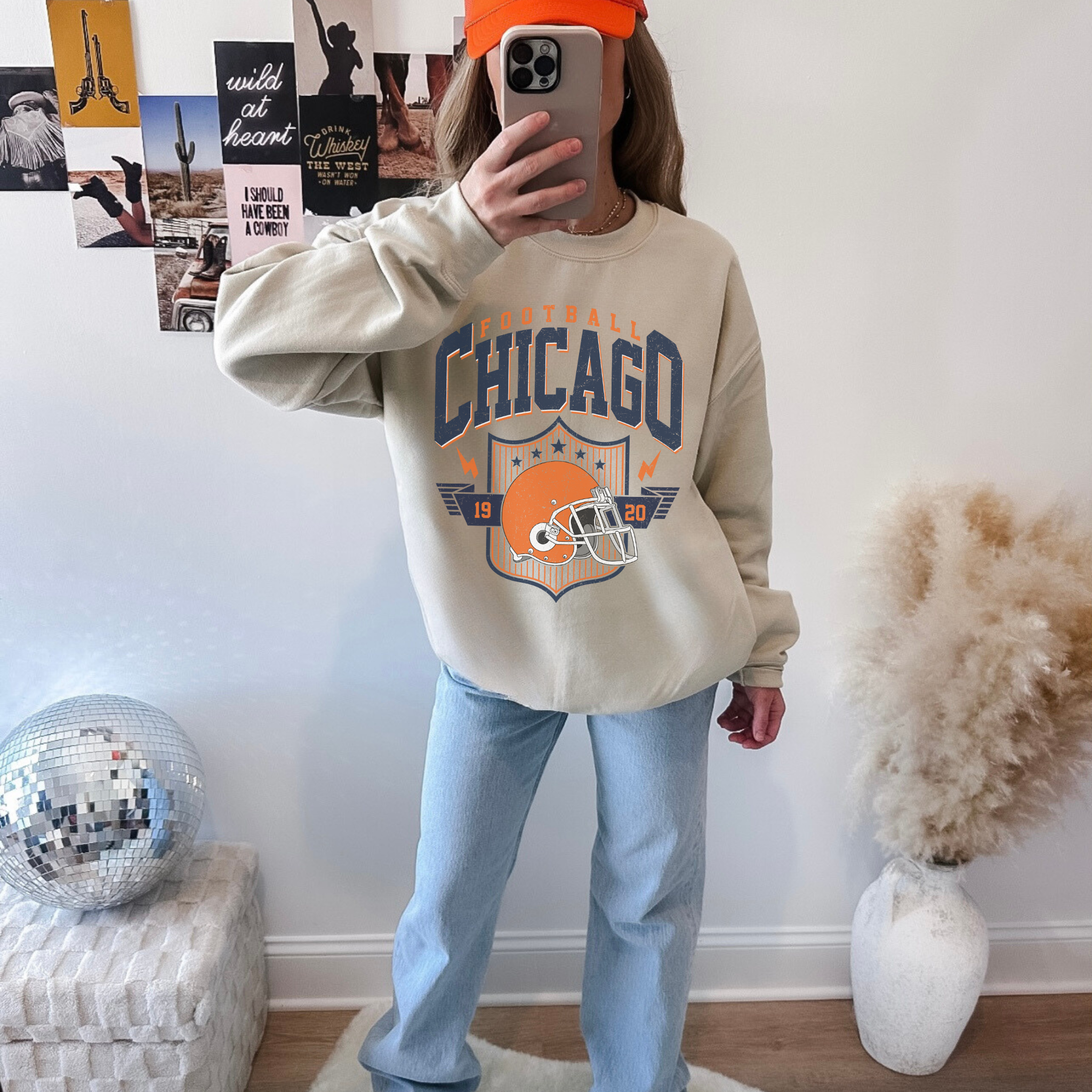 Chicago Football Crewneck Sweatshirt | 1920 Helmet Graphic – Hey Jude ...